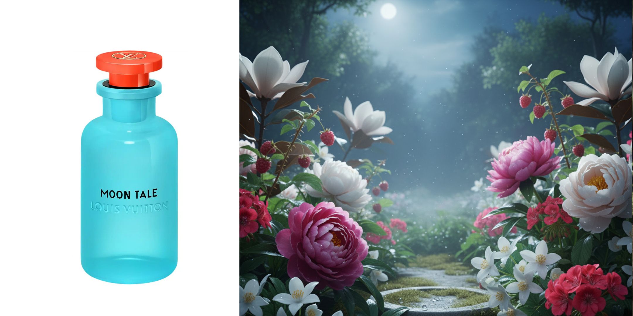 LOUIS VUITTON MOON TALE: UN JARDÍN DE FLORES BAJO LA LUZ DE LA LUNA ...